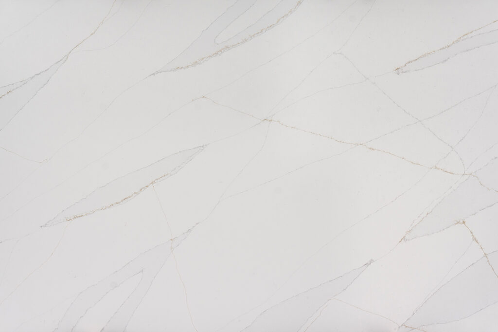 Marcia Gold Quartz Slab | White Quartz Surface Supplier USA