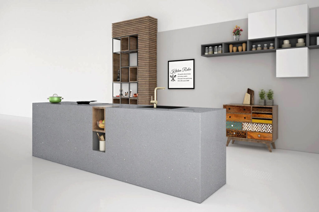 Sparkle Grey Quartz - Grey Quartz Countertops - Universal Quartzz